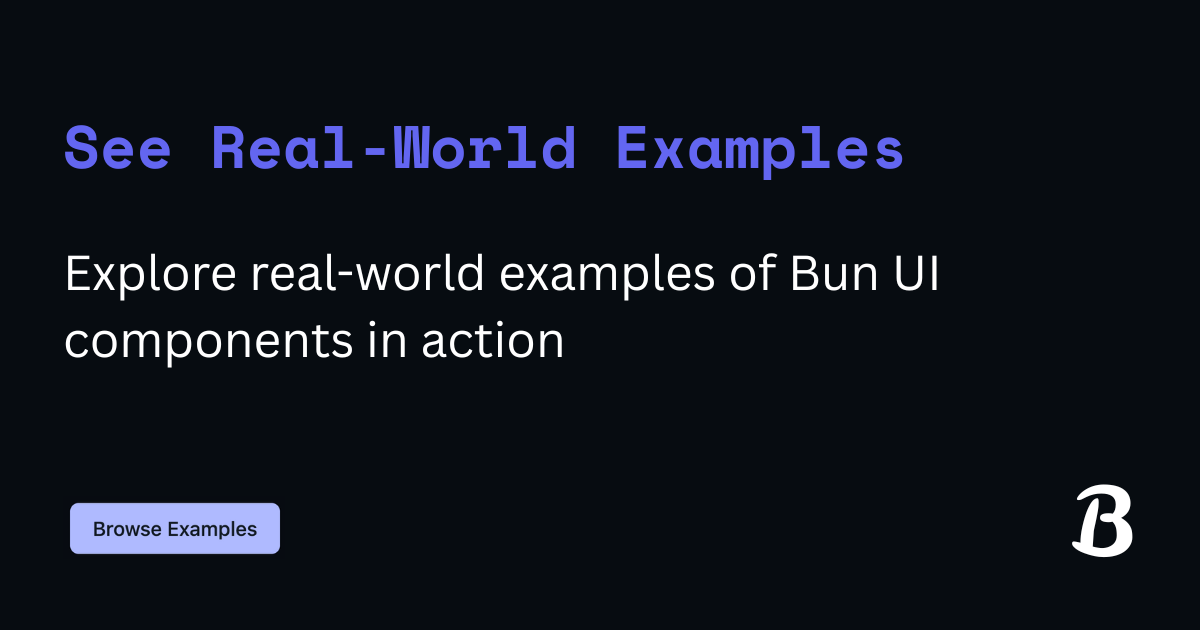 Examples | Bun UI